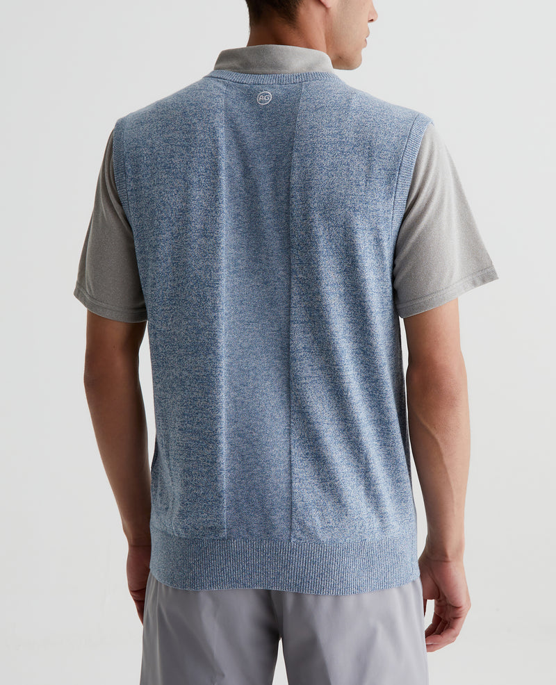 Mens The Valley V Neck Vest Blue Print / Bright White Mela at AG Jeans ...