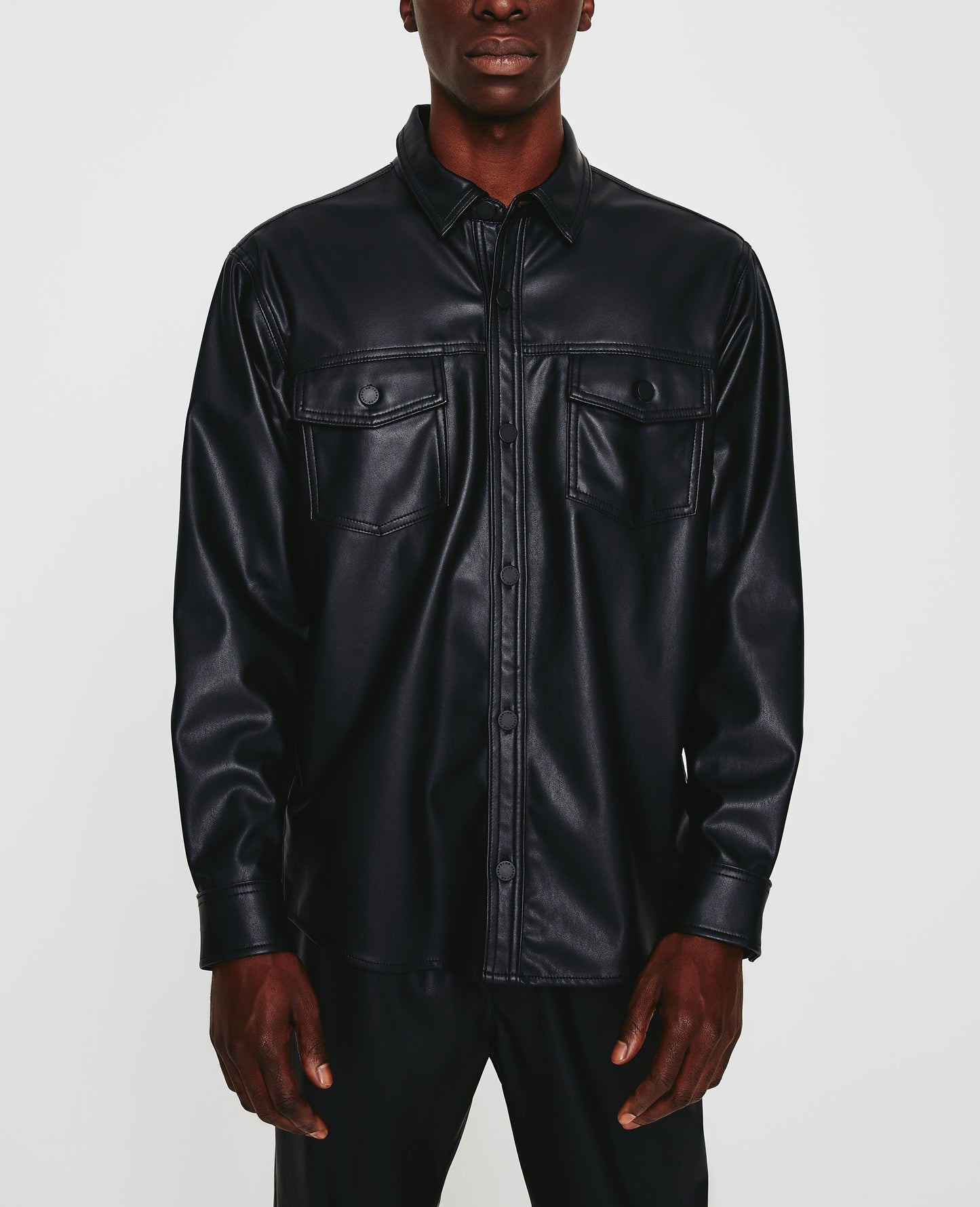Mens Elias Shirt Jacket Pure Black – AG Jeans Outlet