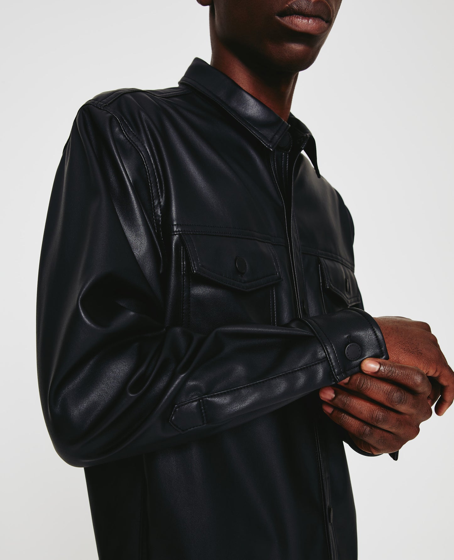 Mens Elias Shirt Jacket Pure Black – AG Jeans Outlet