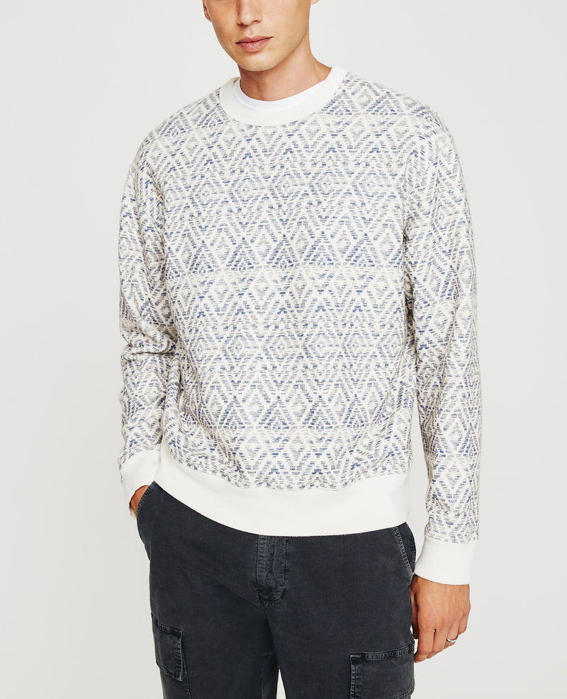 Mens Arc Crew Diamond Chevron Blue Multi at AG Jeans Outlet Official Store