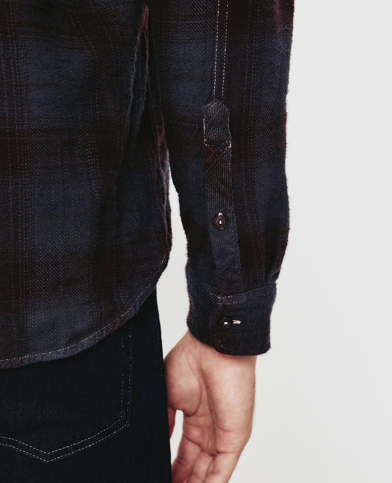 Mens Colton Shirt Tinted Tannic Red/Black at AG Jeans Outlet Official Store