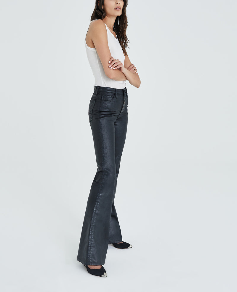 Womens Quinne Button Up Leatherette Super Black at AG Jeans Outlet ...